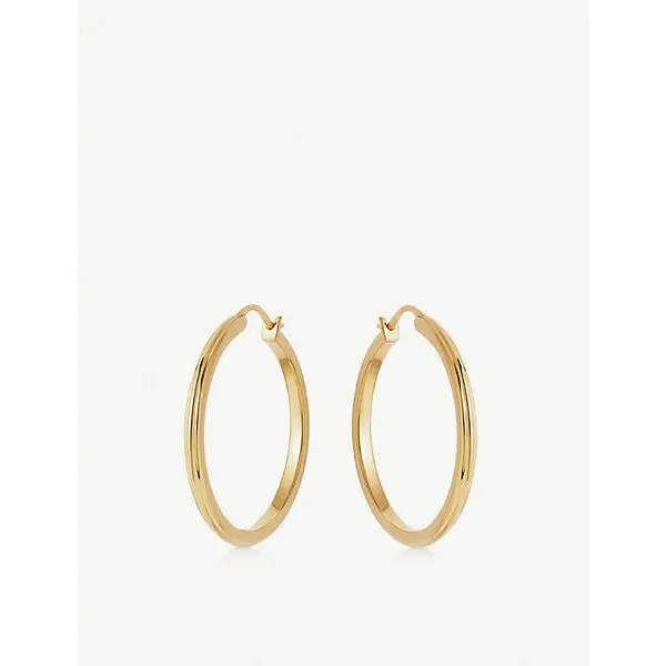 Astley Clarke Linia 18ct -plated Sterling Silver Hoop Earrings - Gold