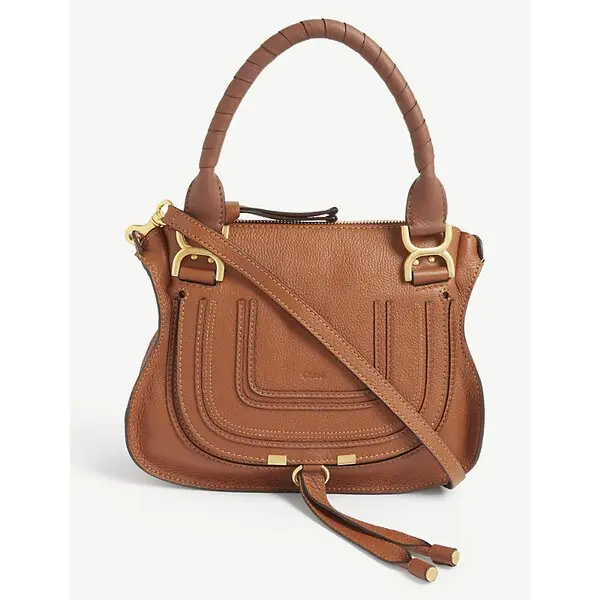Chloé Marcie Leather Cross-body Bag - Tan
