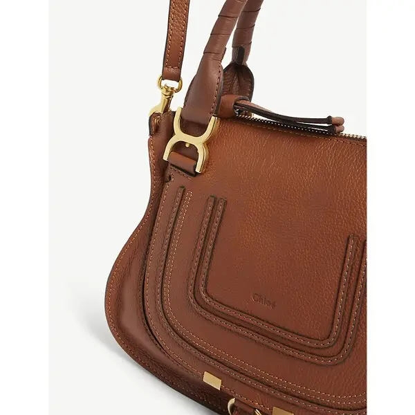 Chloé Marcie Leather Cross-body Bag - Tan