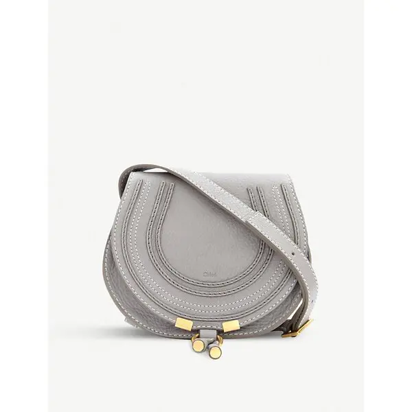 Chloé Marcie Leather Cross-body Bag - Cashmere Grey