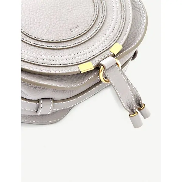 Chloé Marcie Leather Cross-body Bag - Cashmere Grey