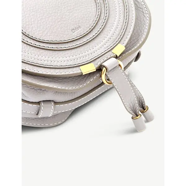 Chloé Marcie Leather Cross-body Bag - Cashmere Grey