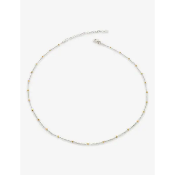 Monica Vinader Beaded Chain Necklace - Silver