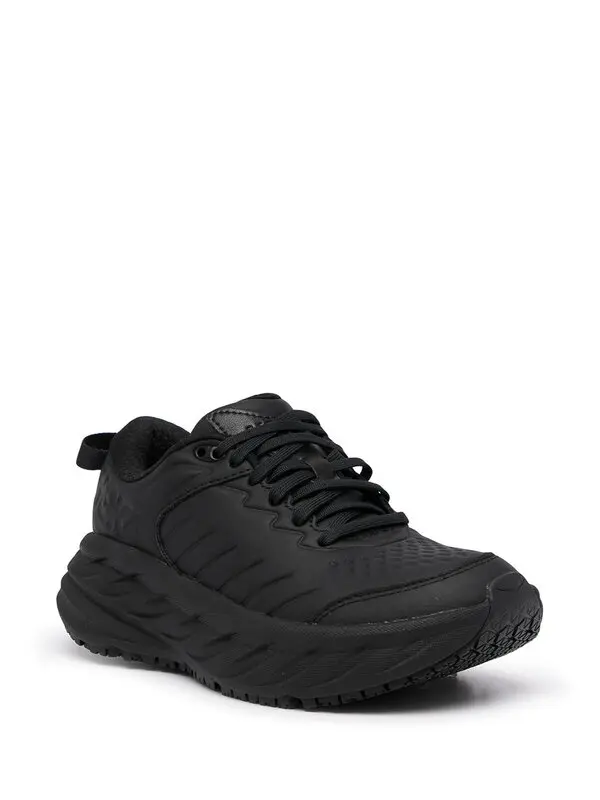 HOKA® Logo-embossed Chunky Leather Sneakers