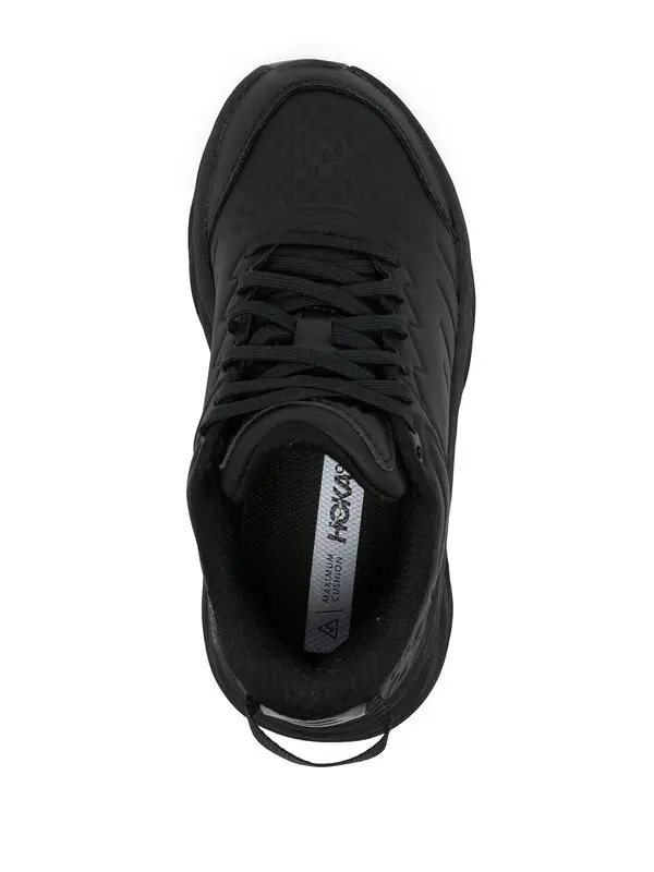 HOKA® Logo-embossed Chunky Leather Sneakers