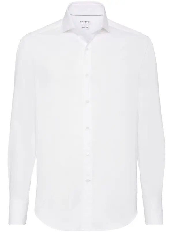 Brunello Cucinelli Long-sleeve Cotton Shirt