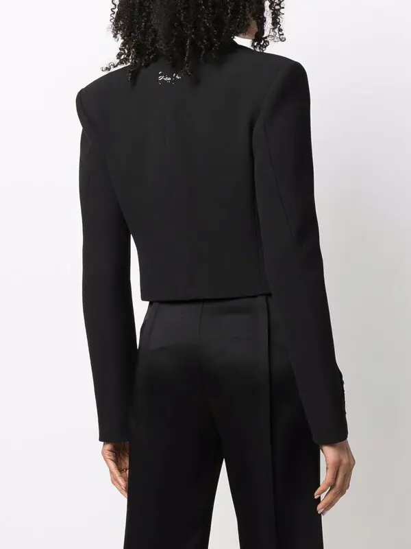 Philipp Plein Crystal-embellished Cropped Blazer