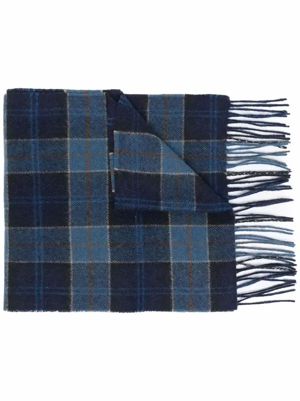 Barbour Tartan-print Knitted Scarf
