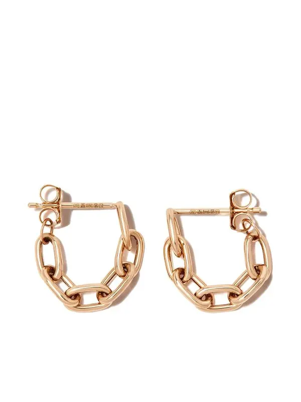 Zoe Chicco 14kt Chain-link Huggie Earrings - Gold