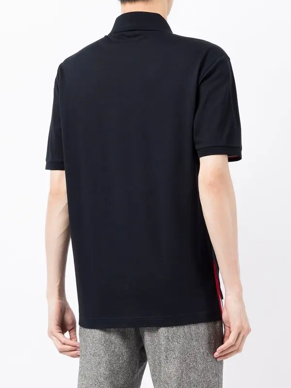 Thom Browne Rwb Stripe Polo Shirt - Blue