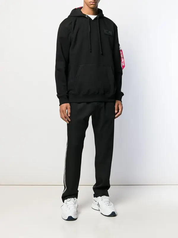 Alpha Industries Logo Stripe Detail Hoodie