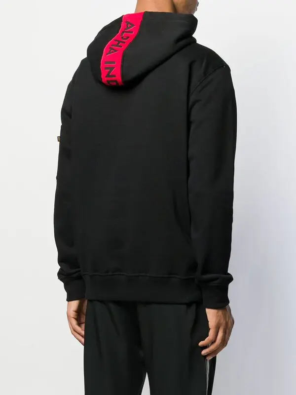 Alpha Industries Logo Stripe Detail Hoodie