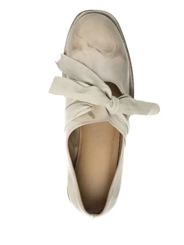 Cherevichkiotvichki Laceless Cotton-Knot Leather Shoes In White