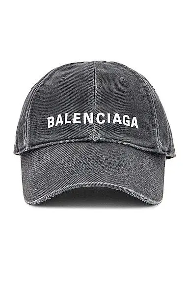 Balenciaga Dark Gray Logo Cap Men main image 2
