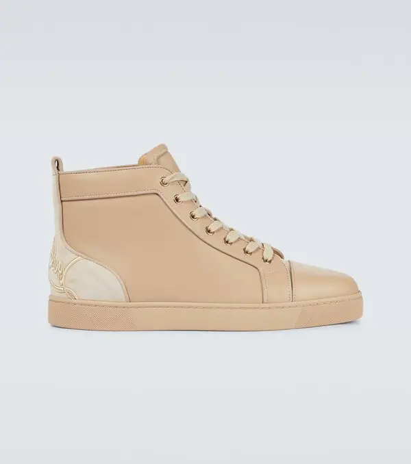 CHRISTIAN LOUBOUTIN Fun Louis High Top Sneakers - Beige