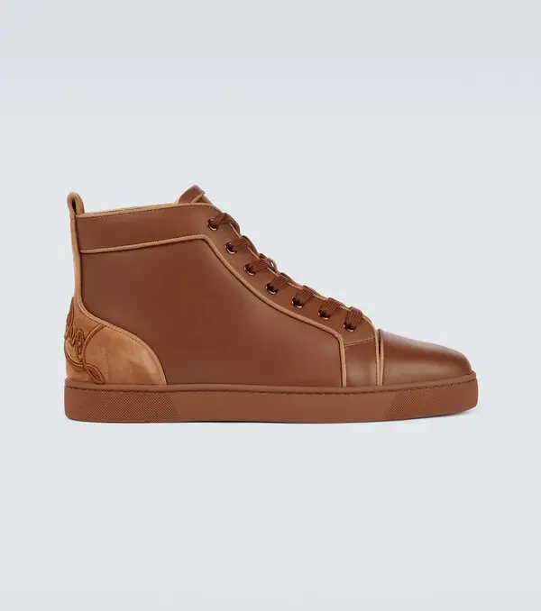 CHRISTIAN LOUBOUTIN Fun Louis High Top Sneakers - Brown