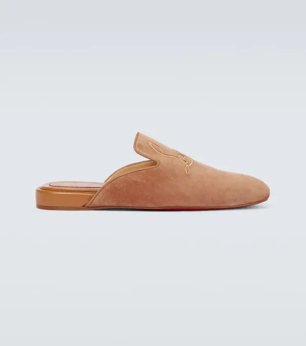 CHRISTIAN LOUBOUTIN Coolito Flat Mules - Brown