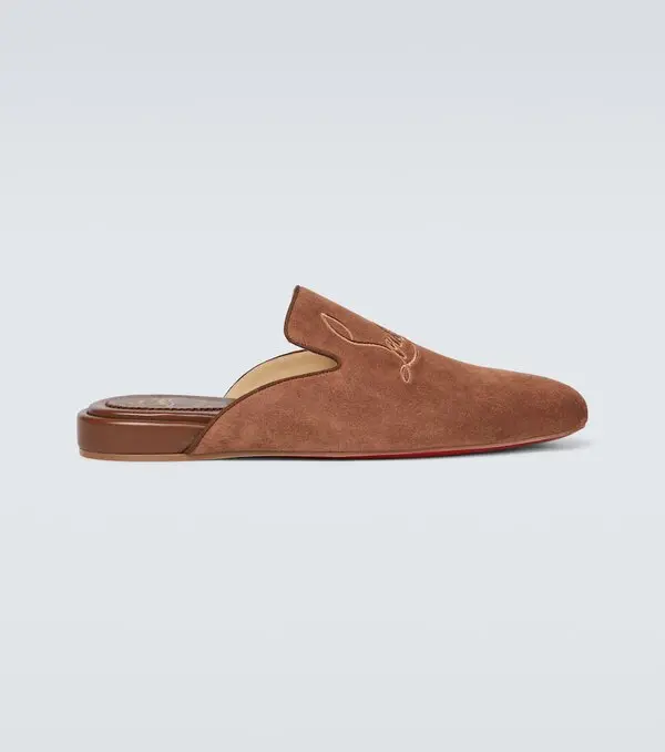 CHRISTIAN LOUBOUTIN Coolito Flat Mules - Brown