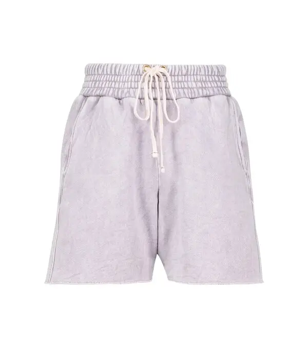 LES TIEN Cotton Fleece Shorts - Purple