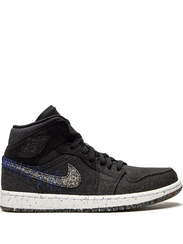 JORDAN 1 Mid Crater Sneakers - Black