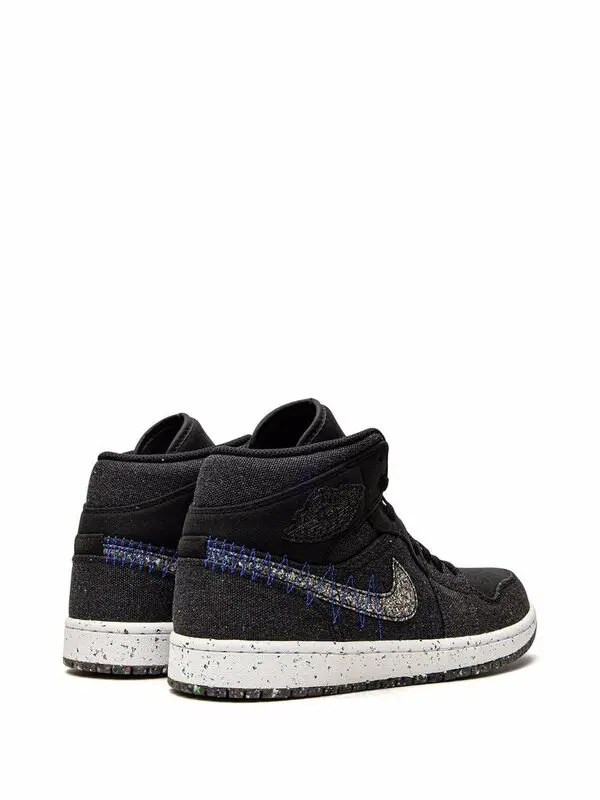 JORDAN 1 Mid Crater Sneakers - Black