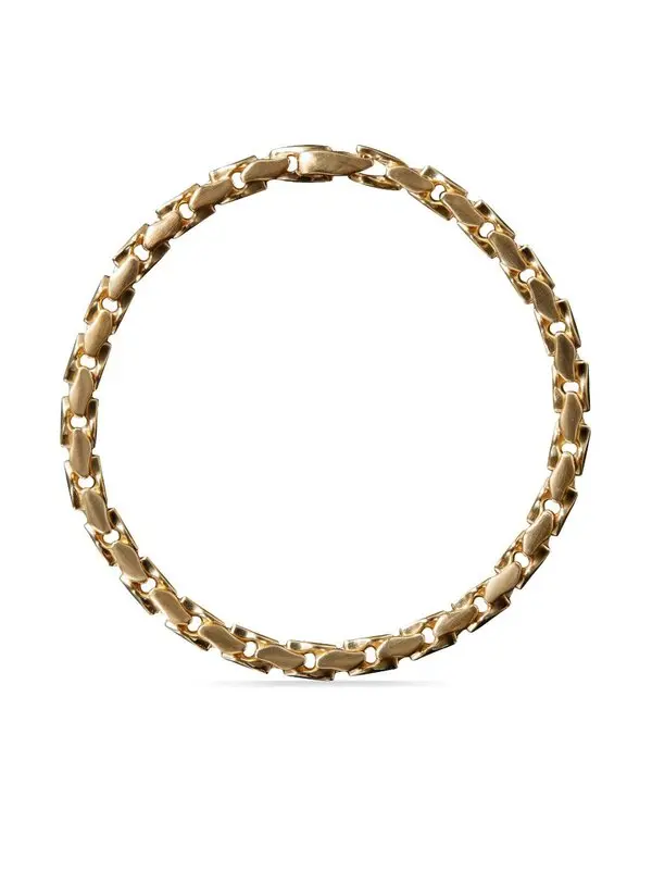 David Yurman 18kt Yellow Fluted Chain Bracelet - Gold
