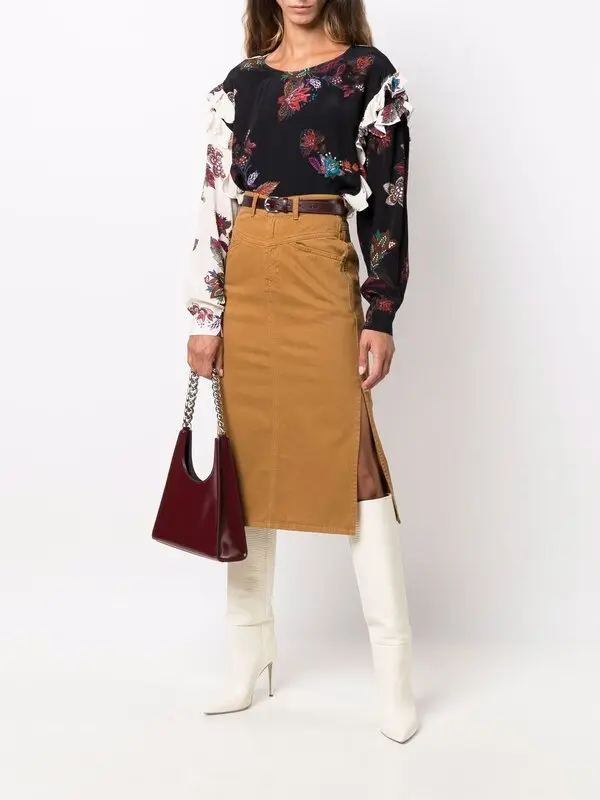 Essentiel Antwerp Affirmative Fora-print Top