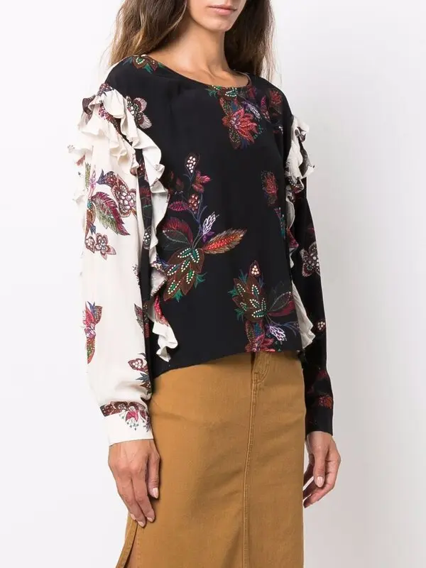 Essentiel Antwerp Affirmative Fora-print Top