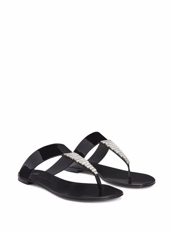 GIUSEPPE ZANOTTI Cleta Flat Sandals - Black