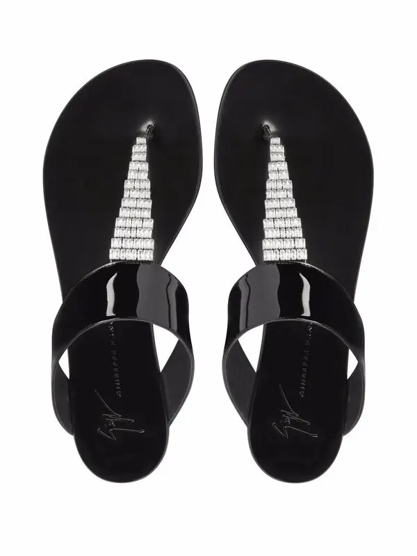 GIUSEPPE ZANOTTI Cleta Flat Sandals - Black