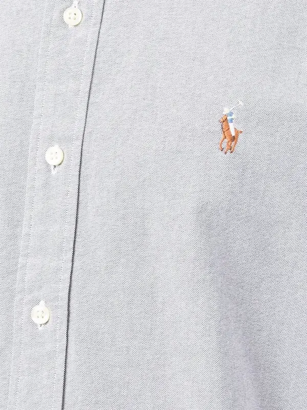 Polo Ralph Lauren Embroidered-motif Long-sleeve Shirt - Grey