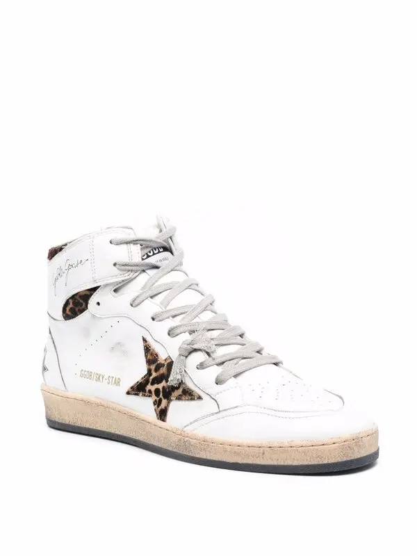 GOLDEN GOOSE High-top Leather Sneakers - White