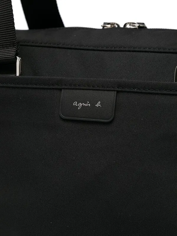 AGNES B. Logo Tag Holdall - Black