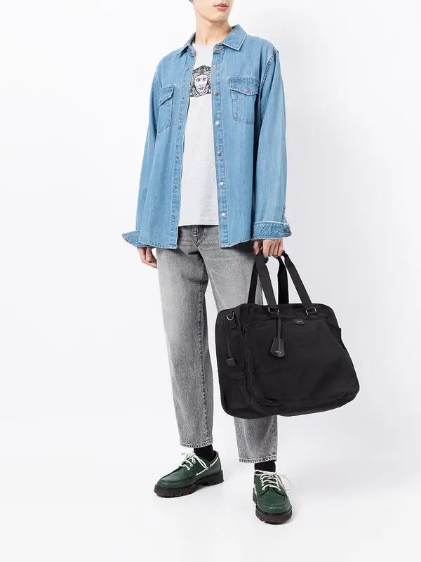 AGNES B. Logo-patch Duffle Bag - Black