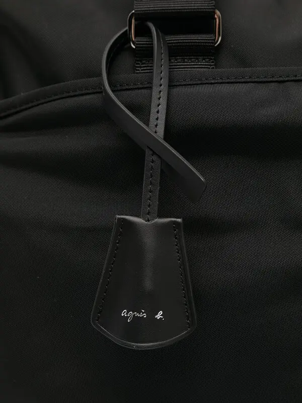 AGNES B. Logo-patch Duffle Bag - Black
