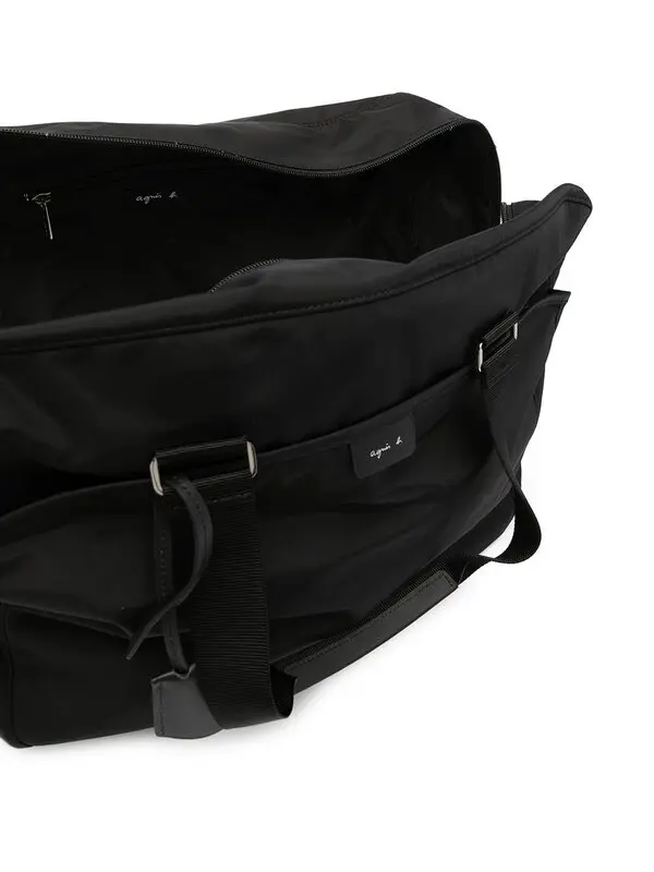 AGNES B. Logo-patch Duffle Bag - Black