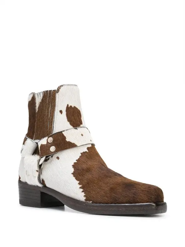 RE/DONE Cow-print Ankle Boots