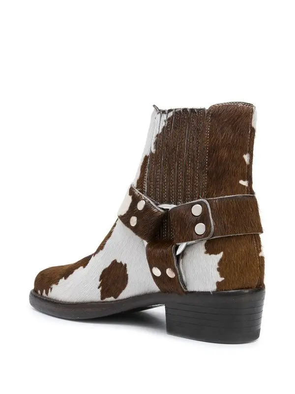 RE/DONE Cow-print Ankle Boots