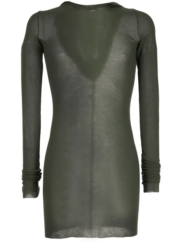 Rick Owens Rib-knit Hooded T-shirt