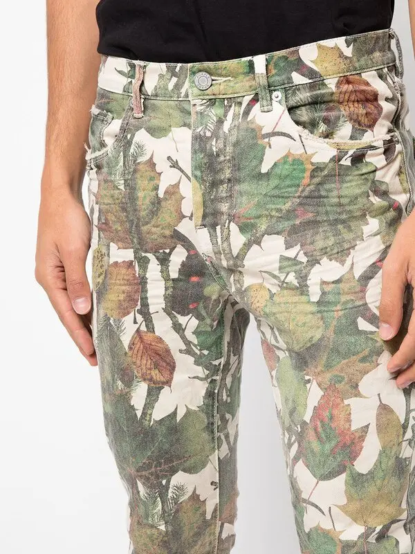 PURPLE BRAND Camouflage Print Slim Fit Jeans