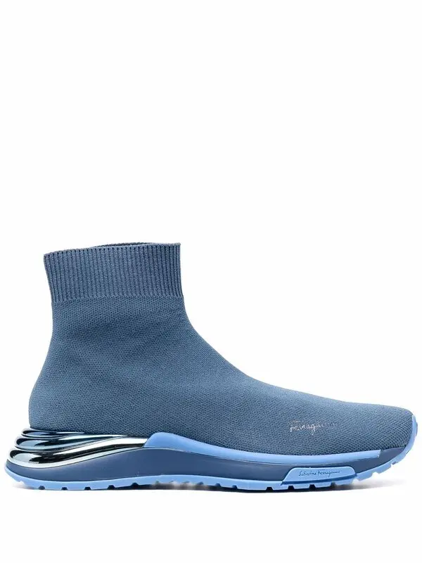 FERRAGAMO Ninette Pull-on Sneakers - Blue
