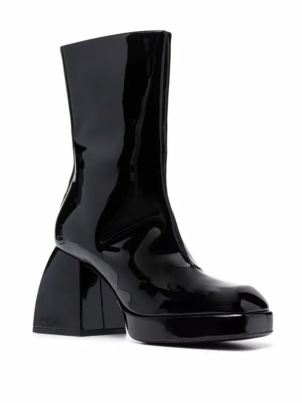 NODALETO High-shine Ankle Boots