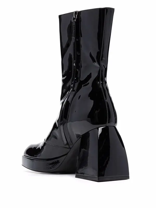 NODALETO High-shine Ankle Boots