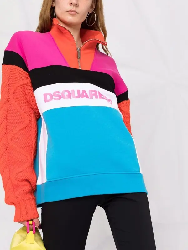 Dsquared2 Colour-block Cotton Sweatshirt