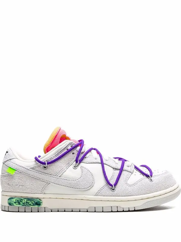 Nike X Off White Dunk Low Lot 15 Sneakers - Grey