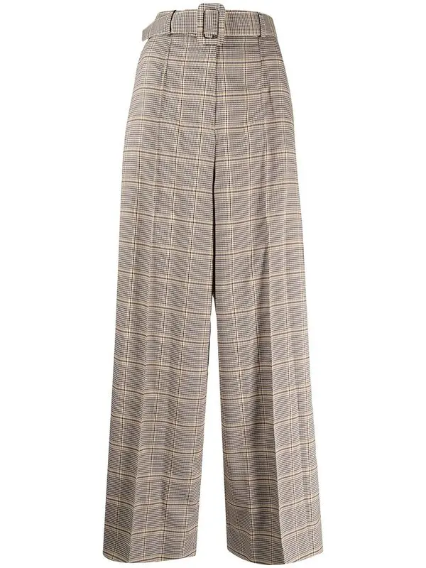 Rokh Houndstooth Wide Leg Trousers