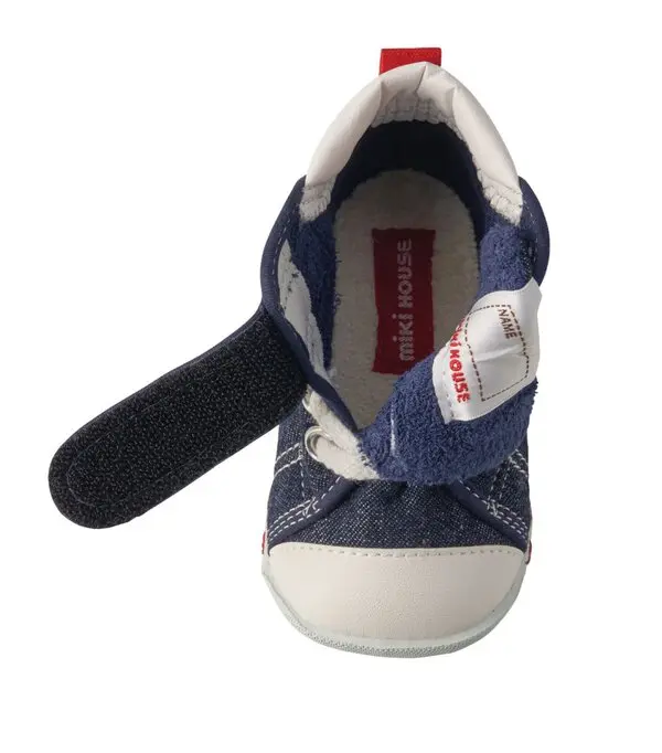 MIKI HOUSE Canvas Logo Strap Sneakers