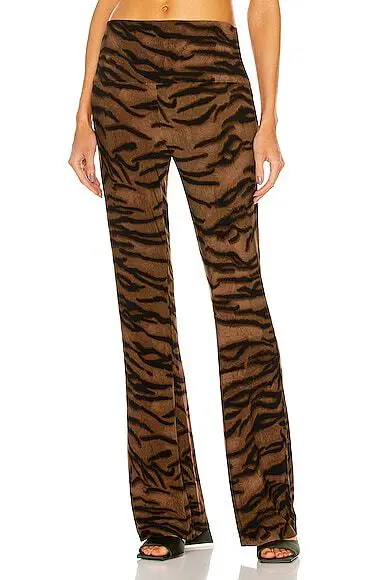 Norma Kamali Boot Pant In Brown