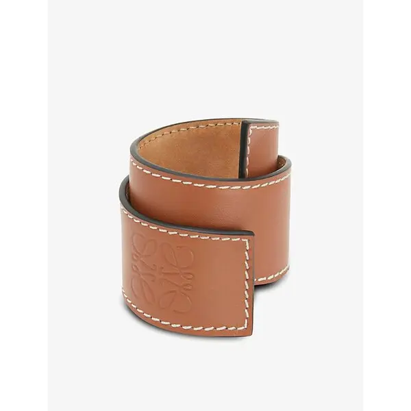 Loewe Small Leather Slap Bracelet - Tan