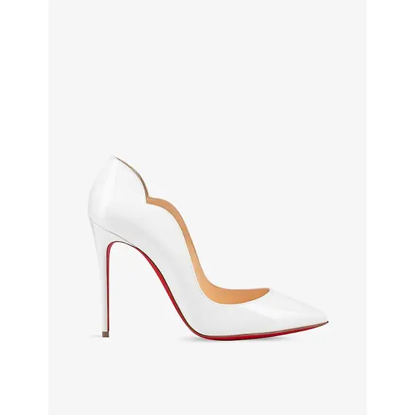 CHRISTIAN LOUBOUTIN Hot Chick 100 Patent-leather Courts - Bianco